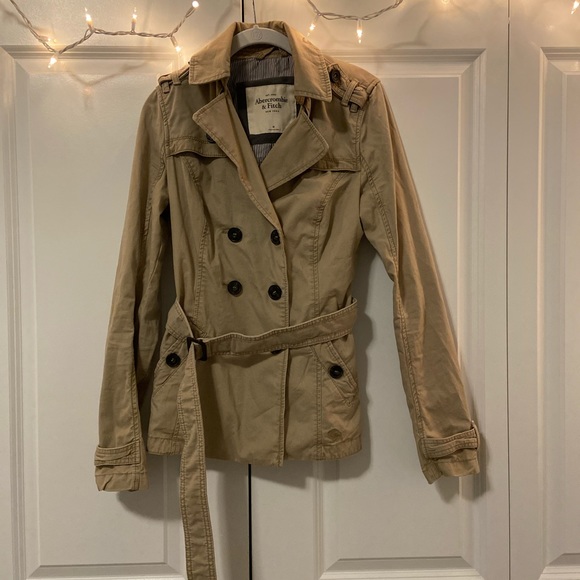 Abercrombie & Fitch | Jackets & Coats | Abercrombie Fitch Tan Trench Coat | Poshmark